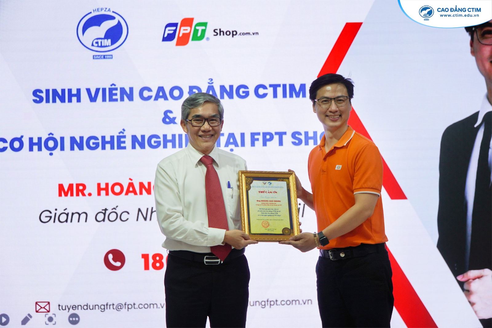 FPT Retail ký kết hợp tác tuyển dụng nhân sự với Cao đẳng CTIM.